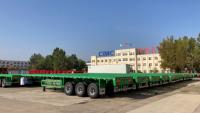 China Factory price 3 axis container flatbed semitrailer chassis 3 axis flatbed trailer 40 ft container Flatbed Semi Trailer For Sale for sale