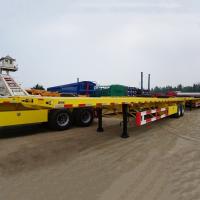 China Best Price 40T-100T Flatbed Low Bed Semi Trailer 3-Axle Skeletal Semi-Trailer for Container Transport for sale