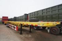 China Best Price 40T-100T Flatbed Low Bed Semi Trailer 3-Axle Skeletal Semi-Trailer for Container Transport for sale