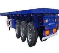 China CIMC Hot Sale 3 Axle made by high quality iron 40ft Container Chassis Car Trailers Flat Bed Container Flatbed Semi Trailer for sale