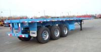 China CIMC Hot Sale 3 Axle made by high quality iron 40ft Container Chassis Car Trailers Flat Bed Container Flatbed Semi Trailer for sale