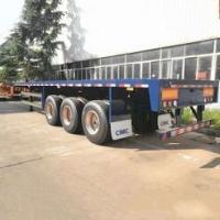 China CIMC Hot Sale 3 Axle made by high quality iron 40ft Container Chassis Car Trailers Flat Bed Container Flatbed Semi Trailer for sale
