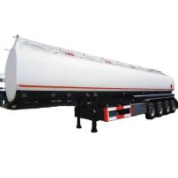 China CIMC 4 axles 54000liters 6 compartments Carbon steel transport liquid chemical petroleum food processing oil fuel tank trailer for sale