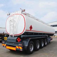 China CIMC 4 axles 54000liters 6 compartments Carbon steel transport liquid chemical petroleum food processing oil fuel tank trailer for sale