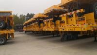 China China CIMC professional factory sale heavy duty with 2/3/4 axle truck low loader low bed flatbed semi trailer for sale