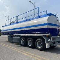 China 3 Axle 40000l Carbon Steel transport liquid or gaseous various chemical product carbon compounds heavy duty Fuel Tanker Trailer for sale