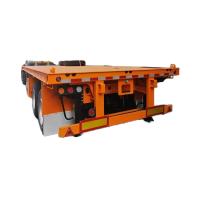 China CIMC New 1-Axle Flatbed Skeleton Semi-Trailer Steel Container Truck with Wabco Brake System for sale