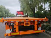 China CIMC New 1-Axle Flatbed Skeleton Semi-Trailer Steel Container Truck with Wabco Brake System for sale