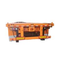 China CIMC New 2-Axle Flatbed Skeleton Semi-Trailer Steel Container Truck with Wabco Brake System for sale