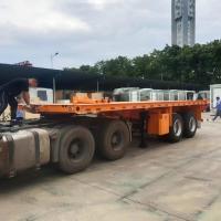 China CIMC New 2-Axle Flatbed Skeleton Semi-Trailer Steel Container Truck with Wabco Brake System for sale
