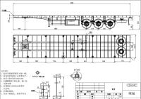 China CIMC New 3-Axle Flatbed Skeleton Semi-Trailer Steel Container Truck with Wabco Brake System for sale