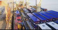 China CIMC New 3-Axle Flatbed Skeleton Semi-Trailer Steel Container Truck with Wabco Brake System for sale