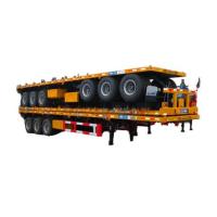 China CIMC New 3-Axle Flatbed Skeleton Semi-Trailer Steel Container Truck with Wabco Brake System for sale