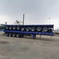 China CIMC New 3-Axle Flatbed Skeleton Semi-Trailer Steel Container Truck with Wabco Brake System for sale