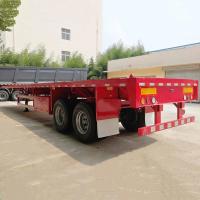 China CIMC Second hand 3-Axle Flatbed Skeleton Semi-Trailer for sale