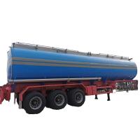 China CIMC Q370R 13150*2500*4100mm 1 compartment 15000kgs Tare weight 10 pcs leafs spring 45CBM 3 Axle LNG transport Tank Semi Trailer for sale