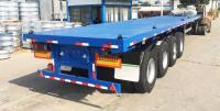 China High Quality 4-Axle Flatbed Shipping Container Semi Trailer with Nice Twistlocks Utility Steel Truck Trailers for sale