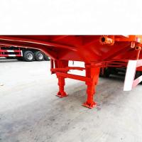 China High Quality 4-Axle Flatbed Shipping Container Semi Trailer with Nice Twistlocks Utility Steel Truck Trailers for sale