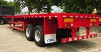 China CIMC New 3-Axle Flatbed Skeleton Semi-Trailer Steel Container Truck with Wabco Brake System for sale