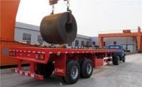 China CIMC New 3-Axle Flatbed Skeleton Semi-Trailer Steel Container Truck with Wabco Brake System for sale