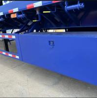 China CIMC New 3-Axle Flatbed Skeleton Semi-Trailer Steel Container Truck with Wabco Brake System for sale