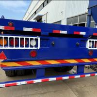 China CIMC New 3-Axle Flatbed Skeleton Semi-Trailer Steel Container Truck with Wabco Brake System for sale