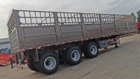 China CIMC iron material 3 axles 40-80 Tons Capacity Stake Type Heavy cargo van type High Fence Warehouse Semi truck trailer for sale