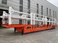 China New Double Decker Transport Vehicle Semi-Trailer Low Bed Truck Trailer with Steel Construction DOT Certified Sale Car Trailer for sale