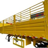 China CIMC High Quality 3-Axle Fence-Type Freight Semi- Trailer High-Strength Steel Cargo Trailer for sale