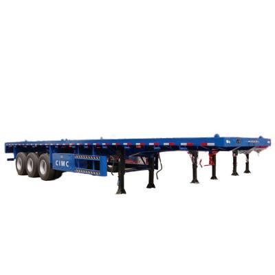 China New 3-Axle Flatbed Skeleton Semi-Trailer Steel Container Truck With Wabco Brake System for sale