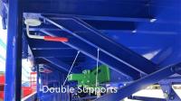 China New 3-Axle Flatbed Skeleton Semi-Trailer Steel Container Truck With Wabco Brake System for sale