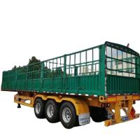 China CIMC High Quality 3-Axle  4-Axle Fence-Type Freight Semi- Trailer High-Strength Steel Cargo Trailer for sale
