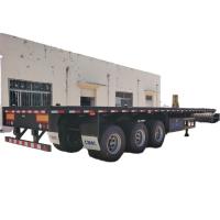 China 3-Axle Flatbed Semi-Trailer Steel Container Skeleton Truck Trailer for sale