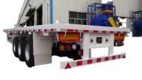 China 3-Axle Flatbed Semi-Trailer Steel Container Skeleton Truck Trailer for sale