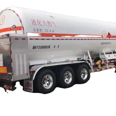 China CIMC S30408 Q345R 3 Axles 13200*2540*4000mm total capacity 52.6cbms air suspension Yosts landing leg 50# traction pin LNG Tanker for sale