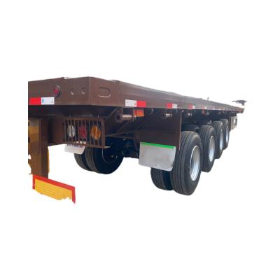 China Transport Container Flatbed Semi-trailer 4-axle 100 Ton Flatbed Truck Trailer Wholesale Customization for sale