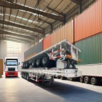 China Transport Container Flatbed Semi-trailer 4-axle 100 Ton Flatbed Truck Trailer Wholesale Customization for sale