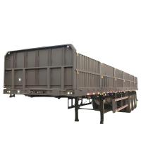 China CIMC can customize the color size of 3-axle freight fence semi-trailer. for sale