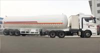 China The latest process design of CIMC is a three-axis Fuel Tanker semi-trailer made of high-strength steel/ Fuel Truck for sale