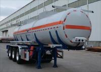 China The latest process design of CIMC is a three-axis liquid medium semi-trailer made of high-strength steel. for sale