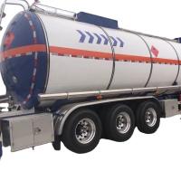 China The latest process design of CIMC is a three-axis liquid medium semi-trailer made of high-strength steel. for sale