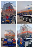 China The latest process design of CIMC is a three-axis liquid medium semi-trailer made of high-strength steel. for sale