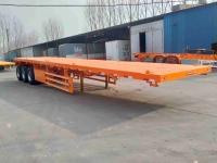 China CIMC New 3-Axle Flatbed Skeleton Semi-Trailer Steel Container Truck With Wabco Brake System for sale