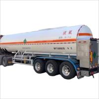 China CIMC 3 axis carbon steel 20 to 30 cbms Cryogenic liquid oxygen hydrogen natural gas transport pressure vessel tank truck trailer for sale