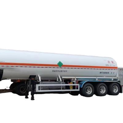China CIMC iron or aluminum alloy Cryogenic liquefied natural gas nitrogen oxygen 26.5 27.7 cbms or customize size semi trailer tanker for sale