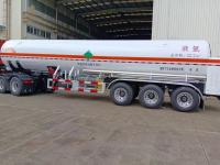 China CIMC iron or aluminum alloy Cryogenic liquefied natural gas nitrogen oxygen 26.5 27.7 cbms or customize size semi trailer tanker for sale