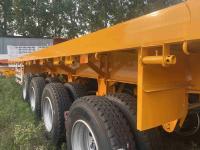 China Flat Container Semi-trailer Low-priced Heavy-duty 4-axle 100t Export Brand New Container Trailer Manufacturer Direct Sales for sale
