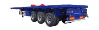 China Flat Container Semi-trailer Low-priced Heavy-duty 4-axle 100t Export Brand New Container Trailer Manufacturer Direct Sales for sale