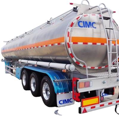 China CIMC 33000 40000 45000 50000 60000 Litres 3 Axles Aluminum Alloy Fuel Petrol gasoline Oil Tank Tanker Semi Trailer for Sale for sale