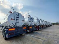 China CIMC used  manufactures high-quality three-axle liquid tank cars with a maximum load capacity of 60000L for sale